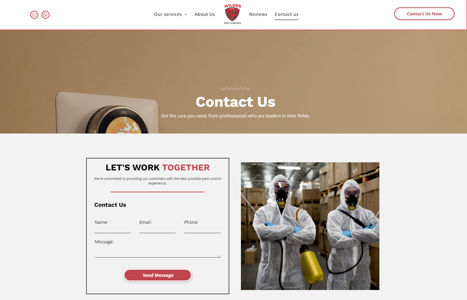 Contact Us for Pest Control Services Near You