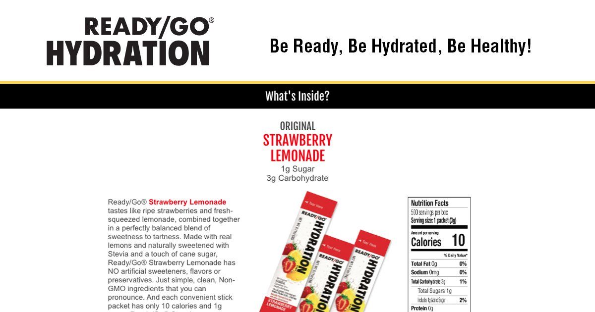 Original Strawberry Lemonade - Ready/Go Hydration