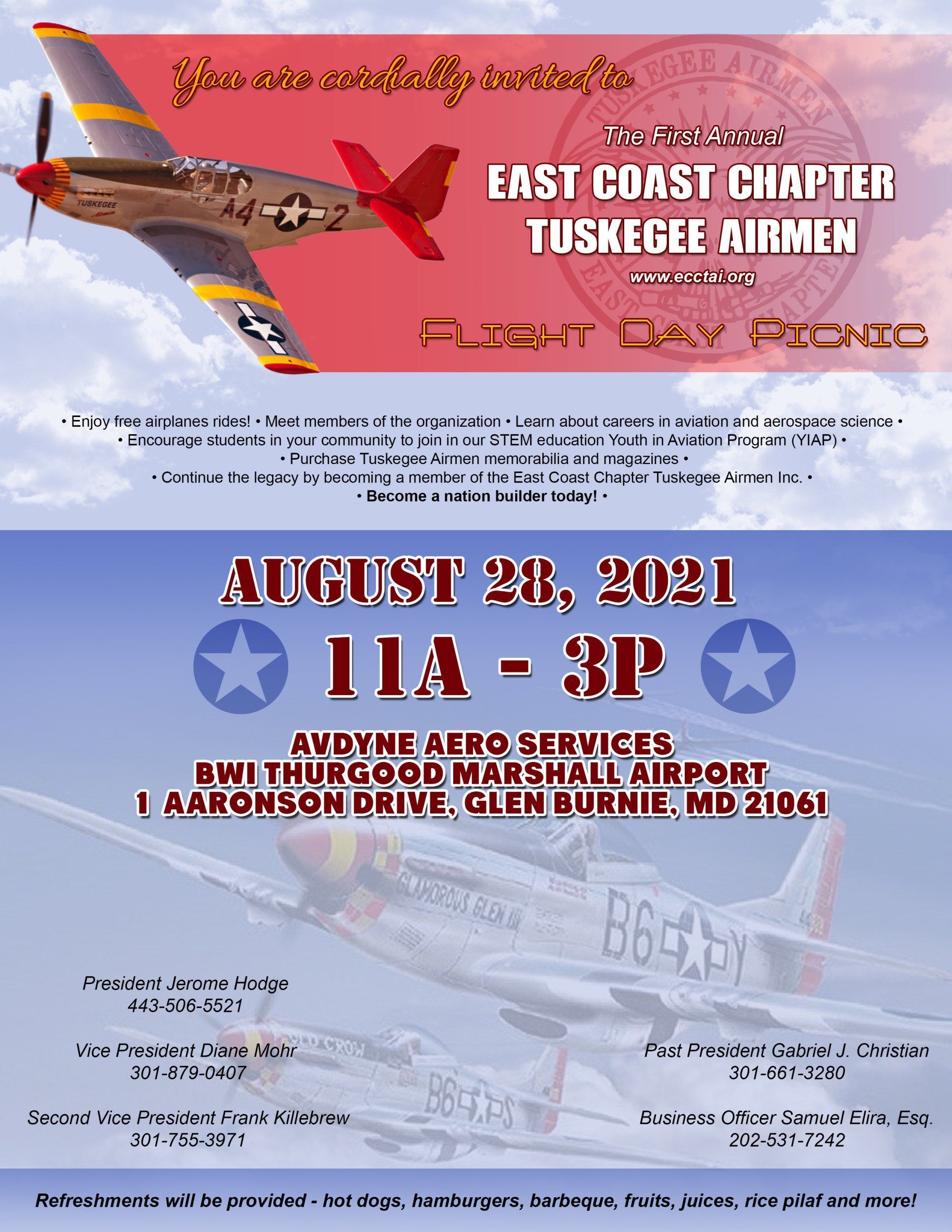 First Annual East Coast Chapter Tuskegee Airmen Flight Day Picnic