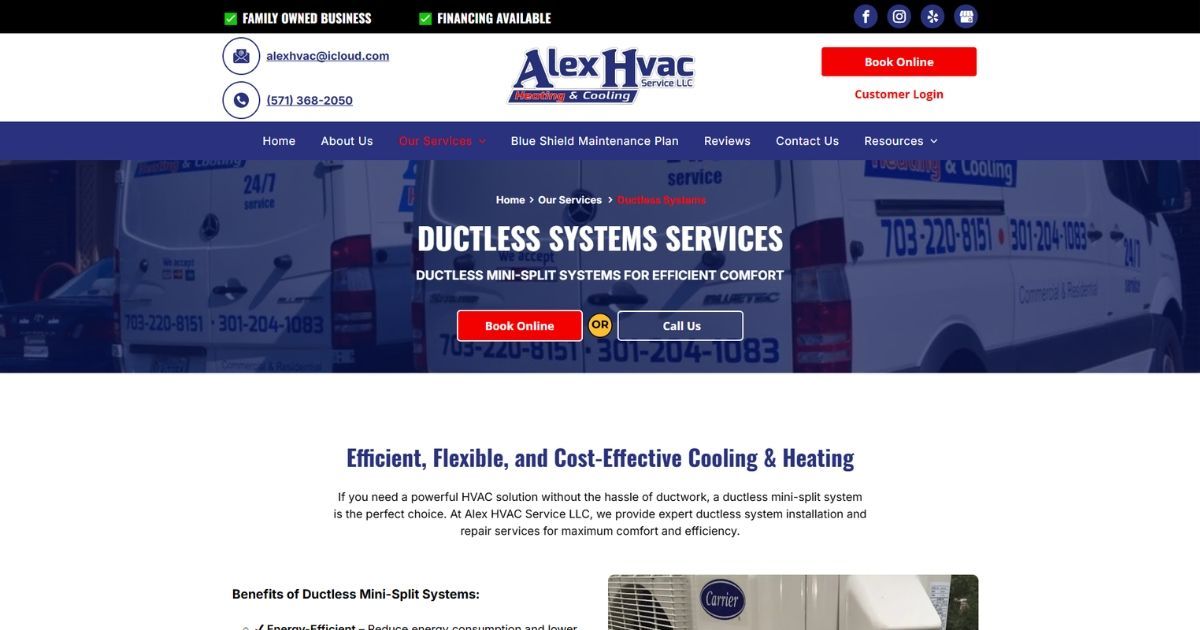 Ductless HVAC Solution | Woodbridge | Alex HVAC Service
