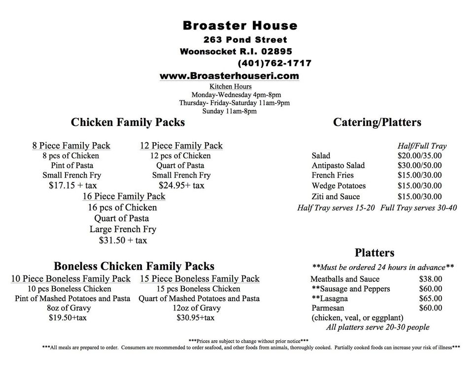 Broaster House - Catering & Banquets