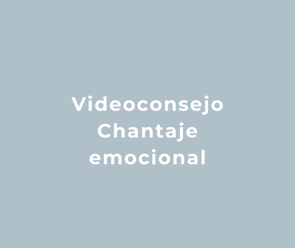 Chantaje emocional