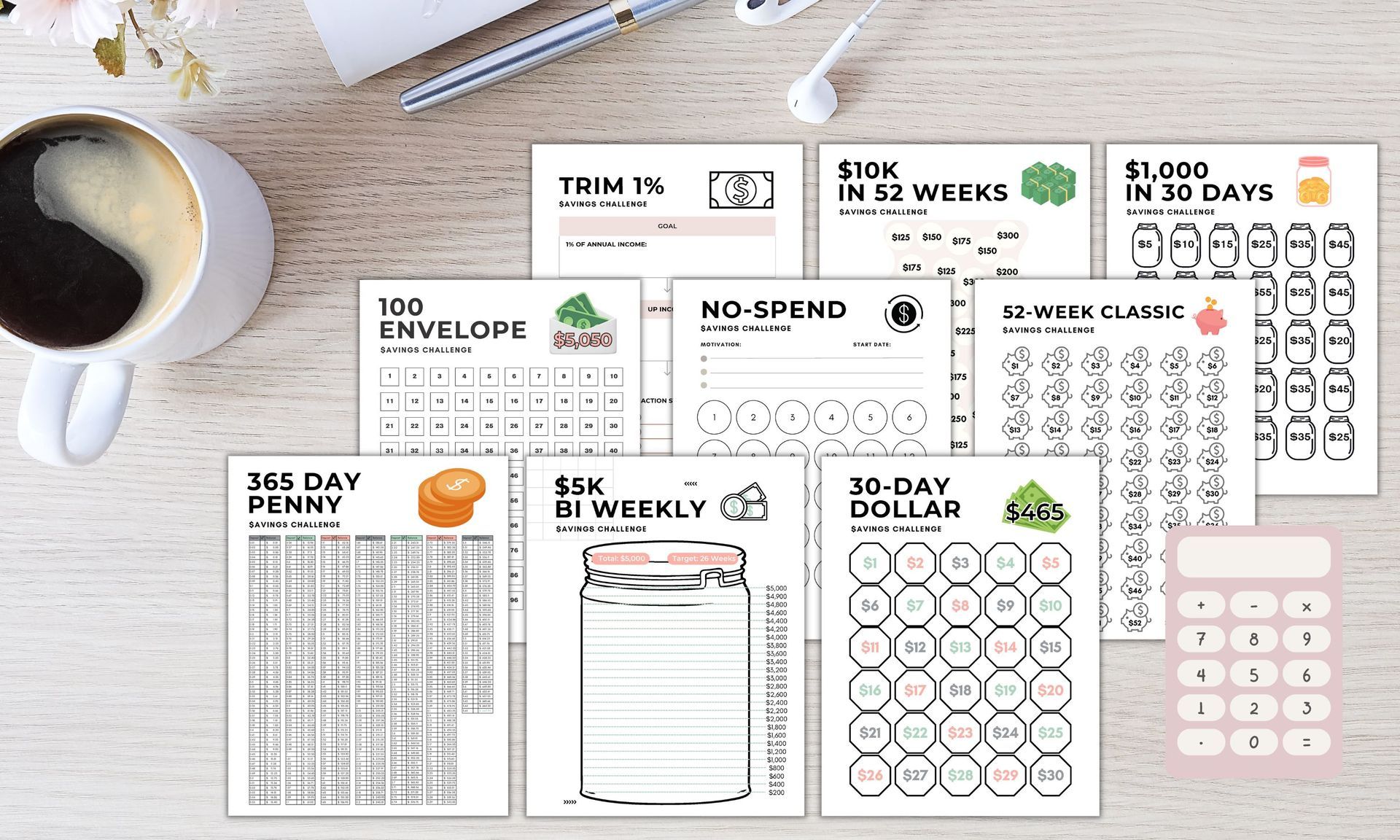 9 Creative Money Challenge Ideas [ + Free Savings Trackers ]