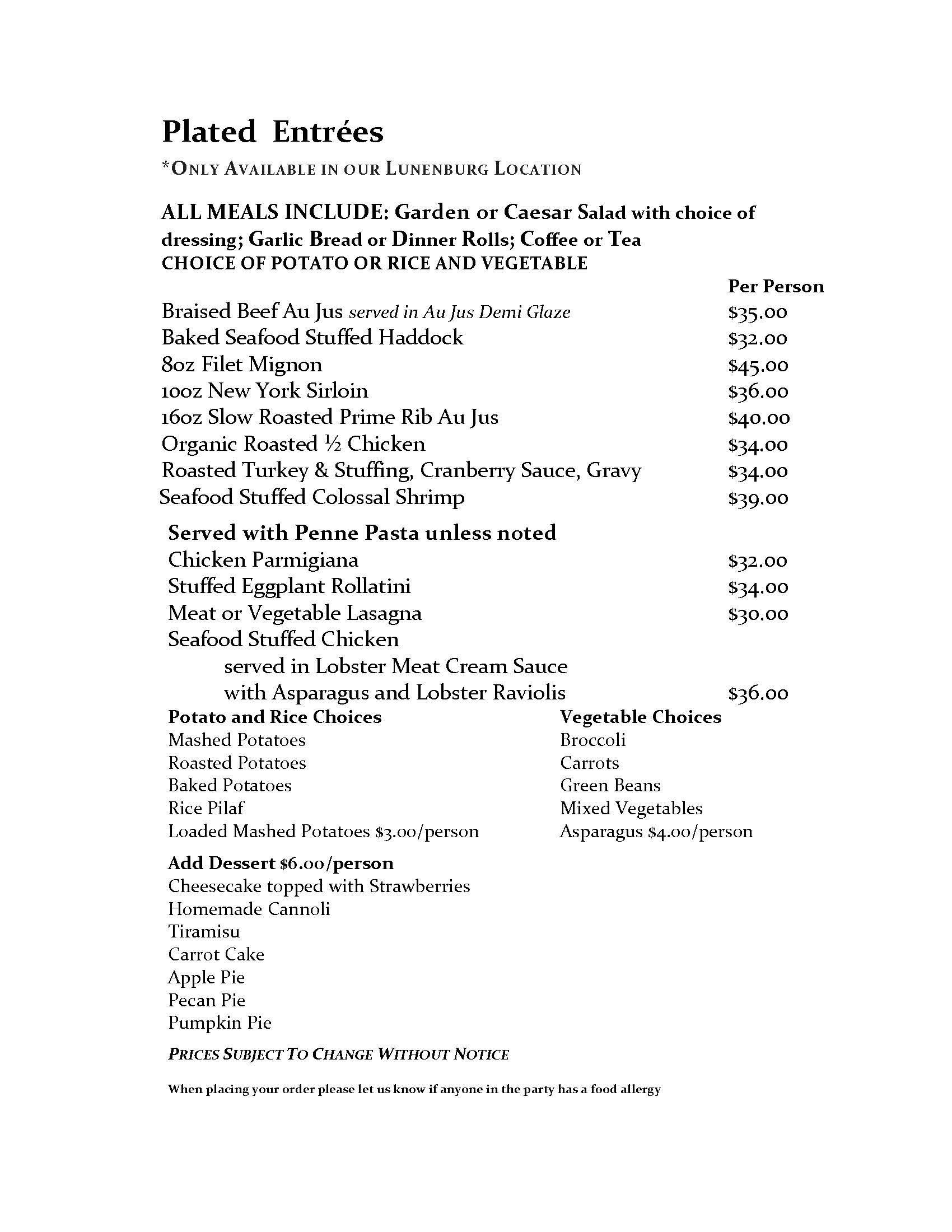 Functions Menu | Lunenburg MA, Littleton MA