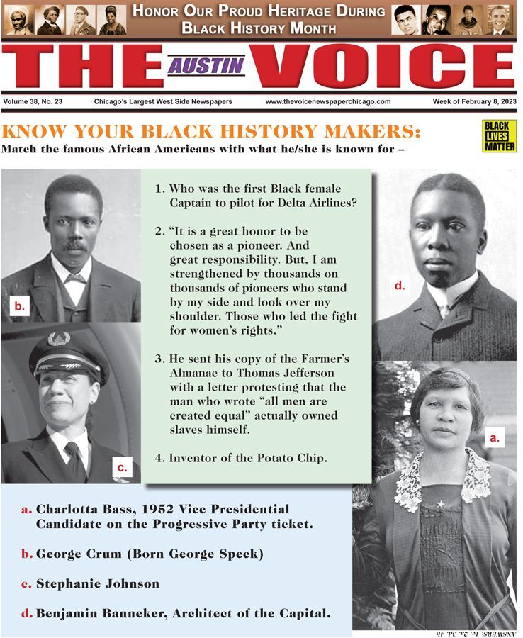 KNOW YOUR BLACK HISTORY MAKERS: Match the famous African Americans with ...