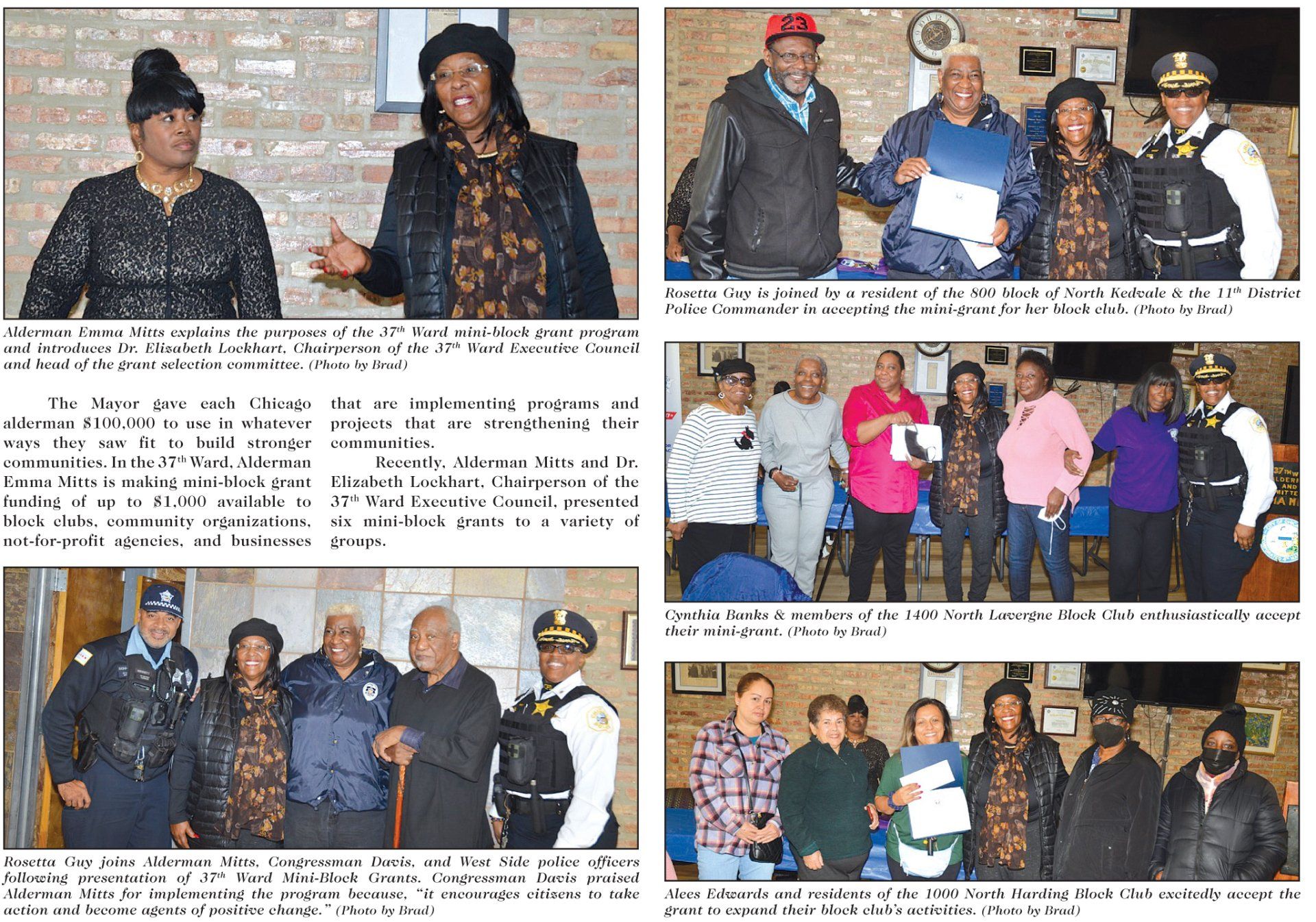 ALD. EMMA MITTS AWARDS MINI-BLOCK GRANTS TO BUILD STRONGER NEIGHBORHOODS