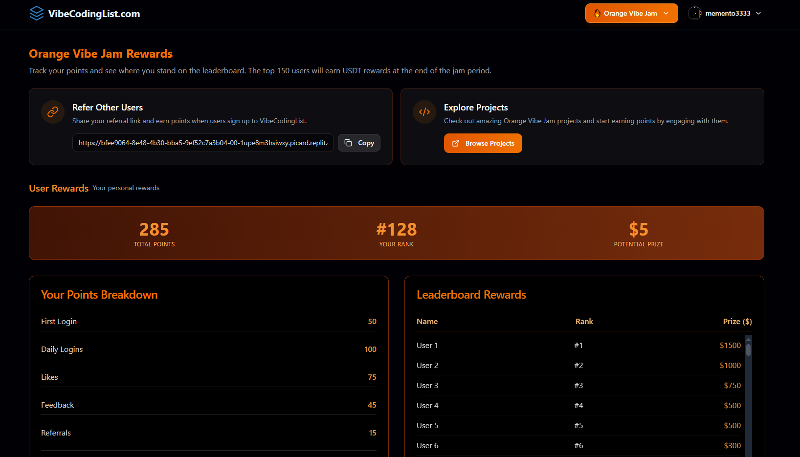 Orange Vibe Jam Rewards Are Live!