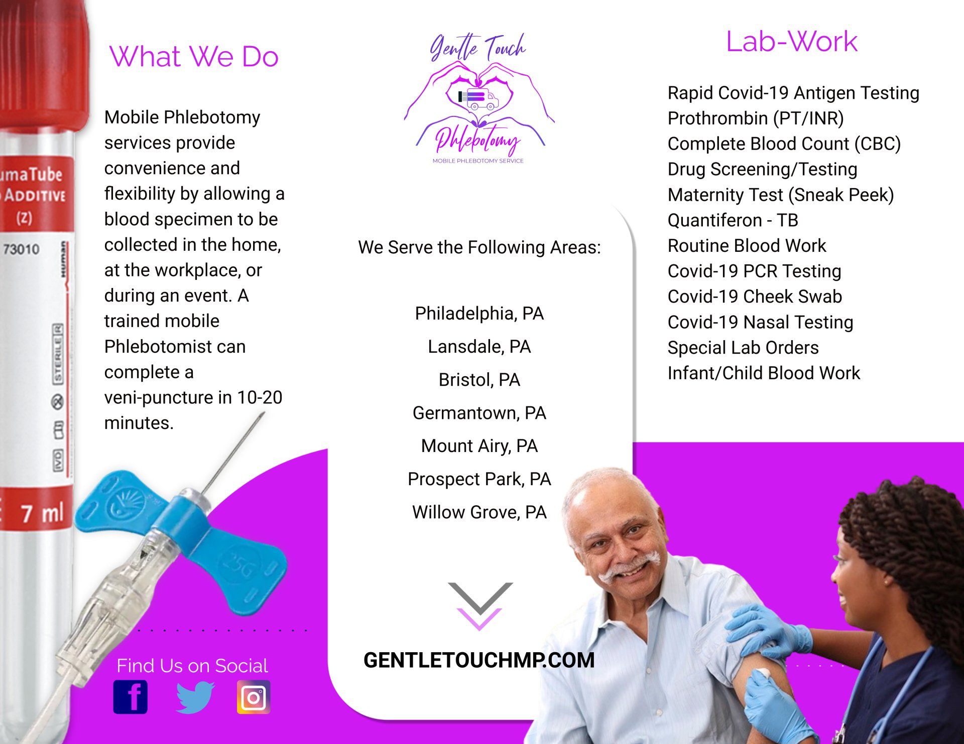 Schedule an Appointment | Gentle Touch Mobile Phlebotomy LLC