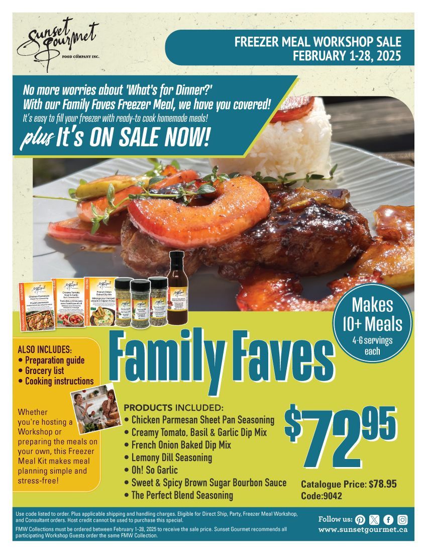 Specials | Sunset Gourmet - Spices, Seasonings, Mixes & Sauces