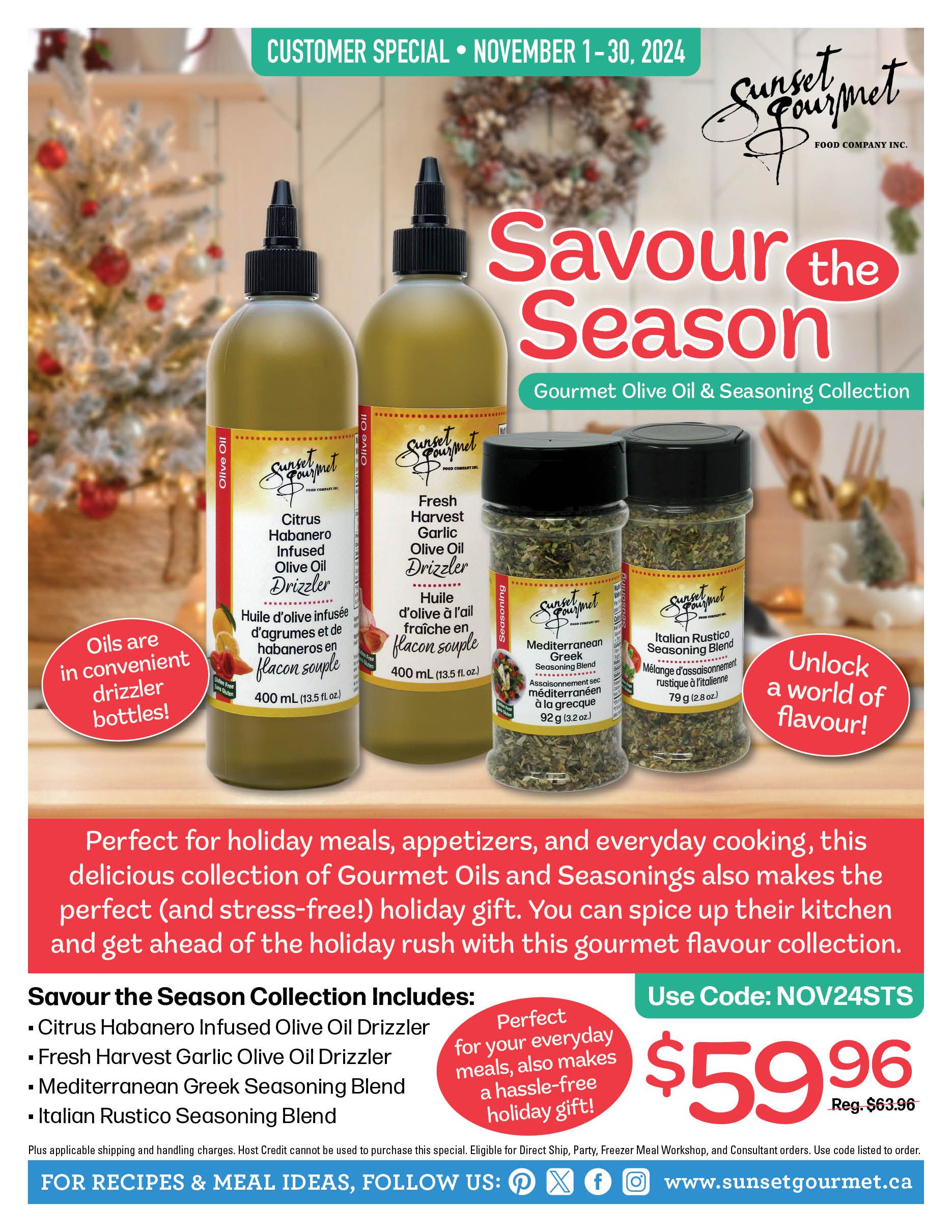 Specials | Sunset Gourmet - Spices, Seasonings, Mixes & Sauces