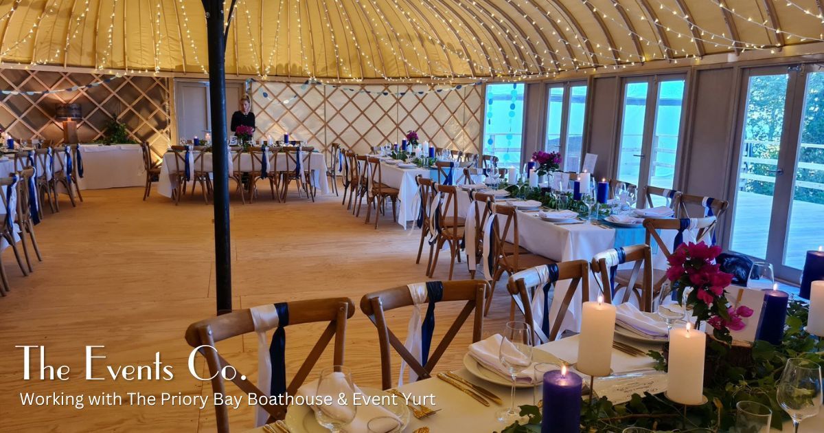 The Events Co and The Priory Bay Boathouse and Event Yurt