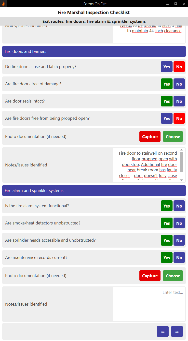 Fire Marshal Inspection Checklist | Forms On Fire
