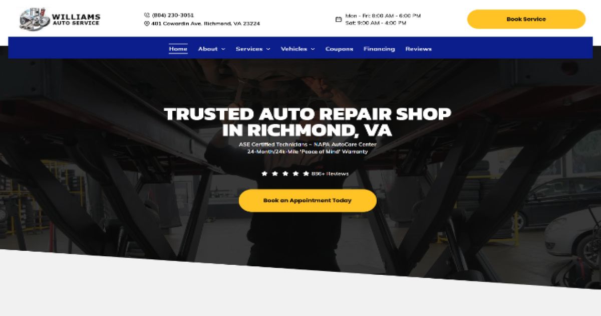 Auto Repair Shop- Richmond, VA | Williams Auto Service