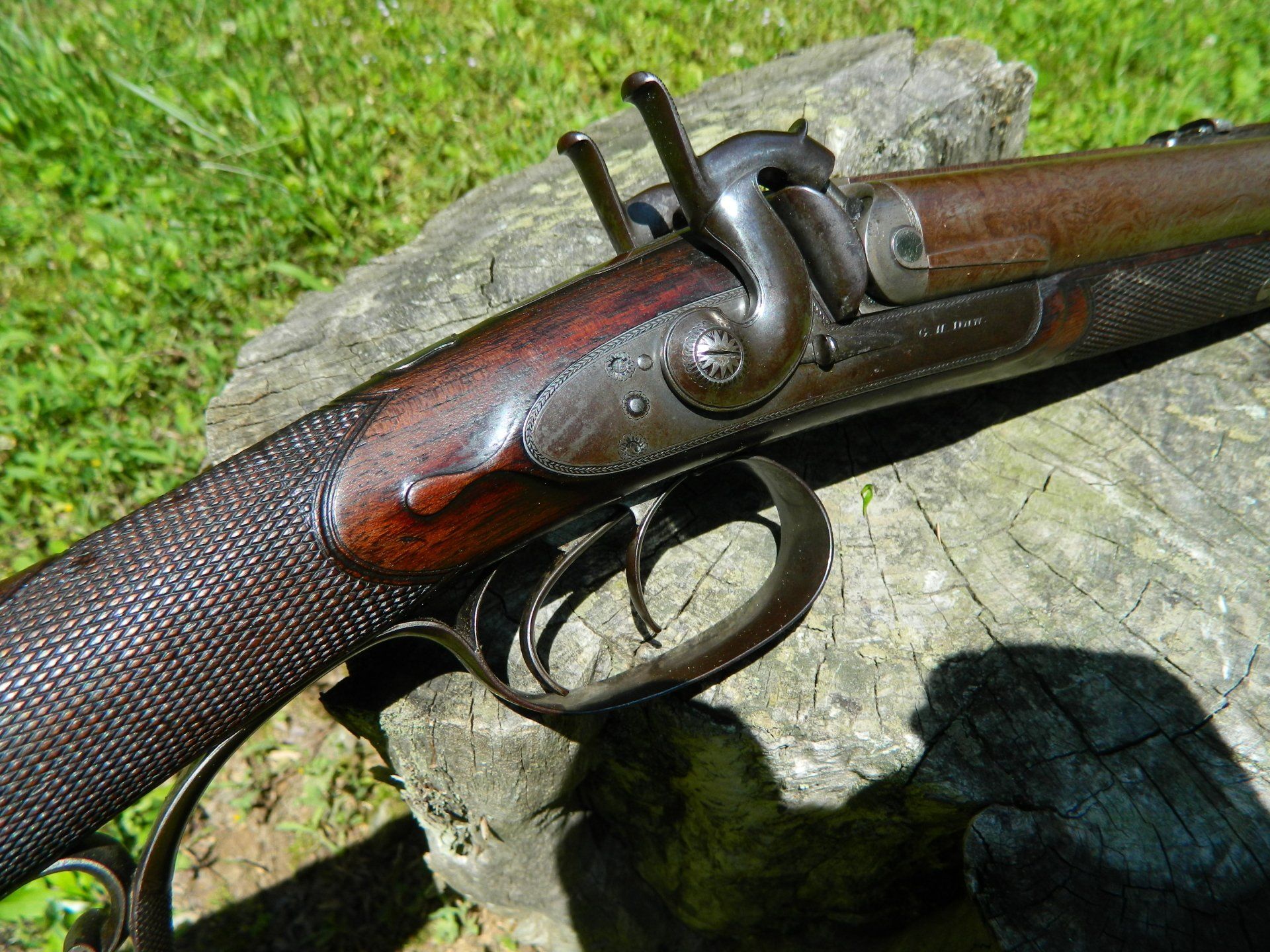 George Daw, London. Extremely rare, 32-bore double-barreled percussion ...