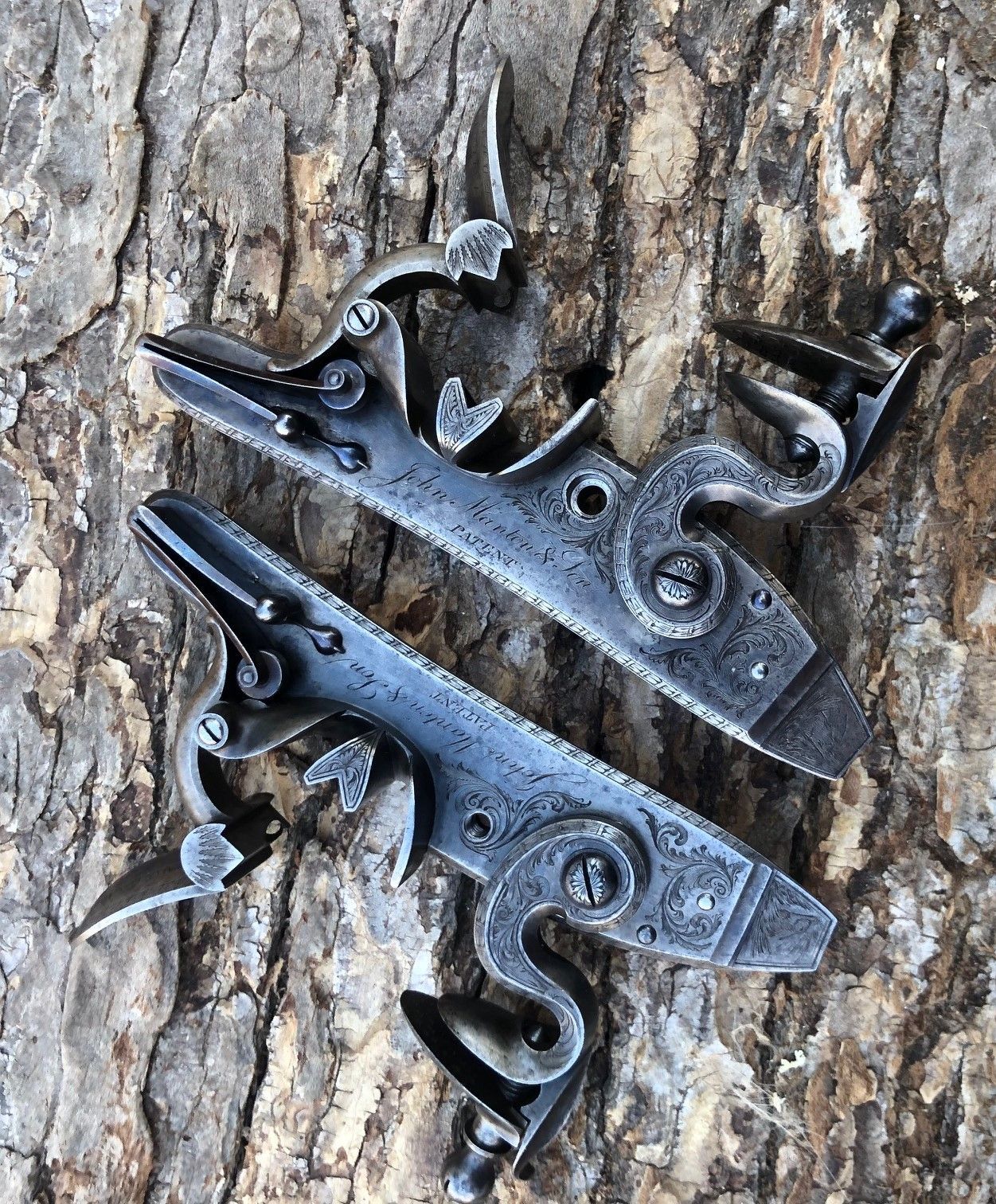 John Manton and Son, London. Fine 14-bore, double barreled, Flintlock ...