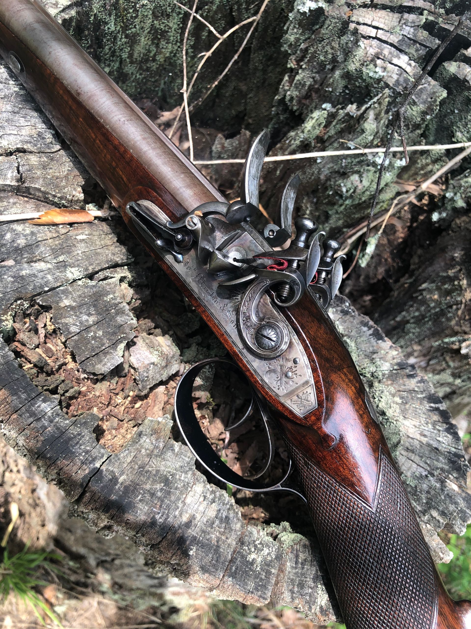 Magnificent John Manton and Son 17-bore Double barreled Flintlock ...