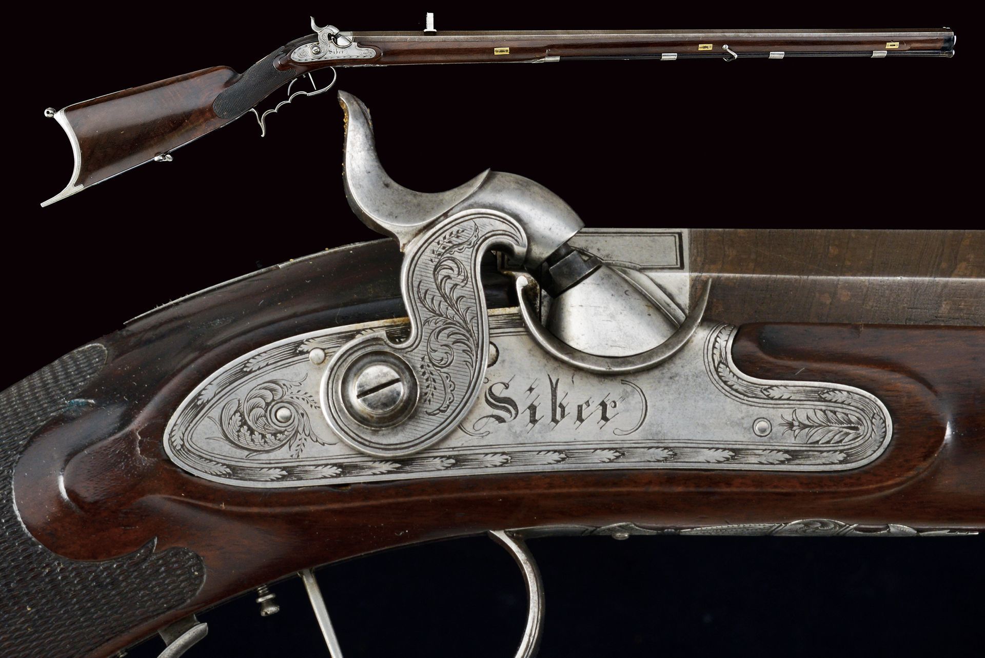 Spiridione Baculini, Italy. A magnificent 23-bore OU double-barreled ...