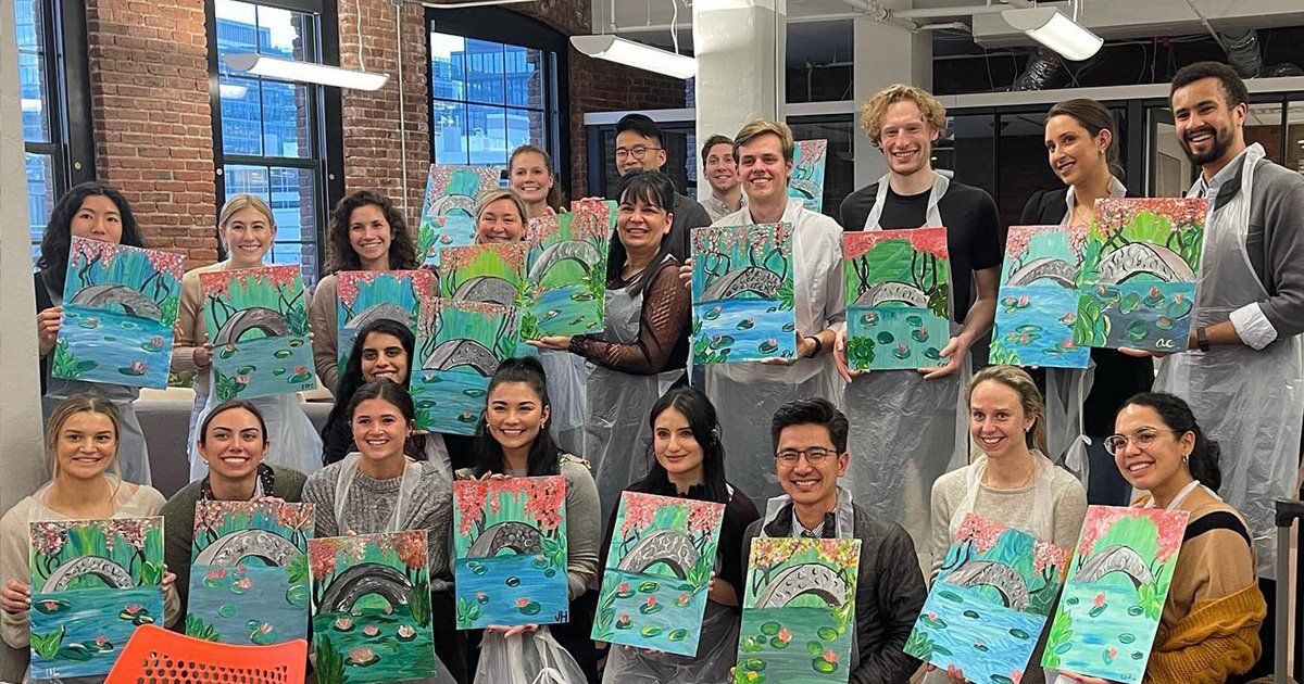 Paint & Sip Team Building Events, Paint Party, Canvas n Cup