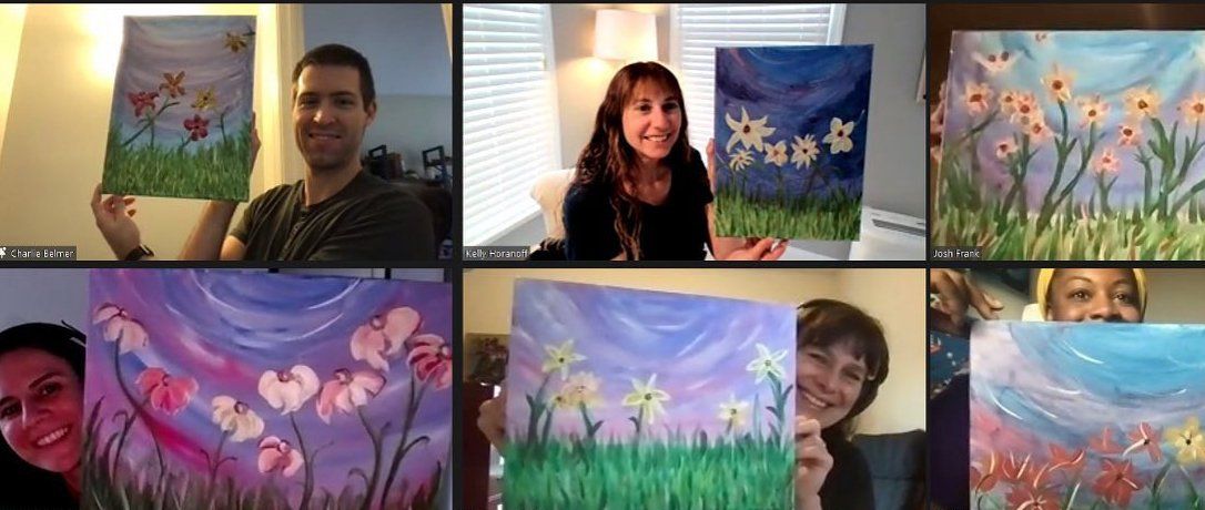 Zoom Virtual Paint Parties, Virtual Paint Night