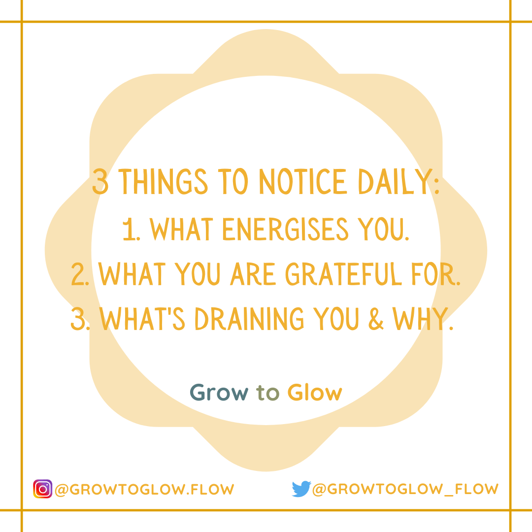 Daily Reflection: 3 things to notice daily