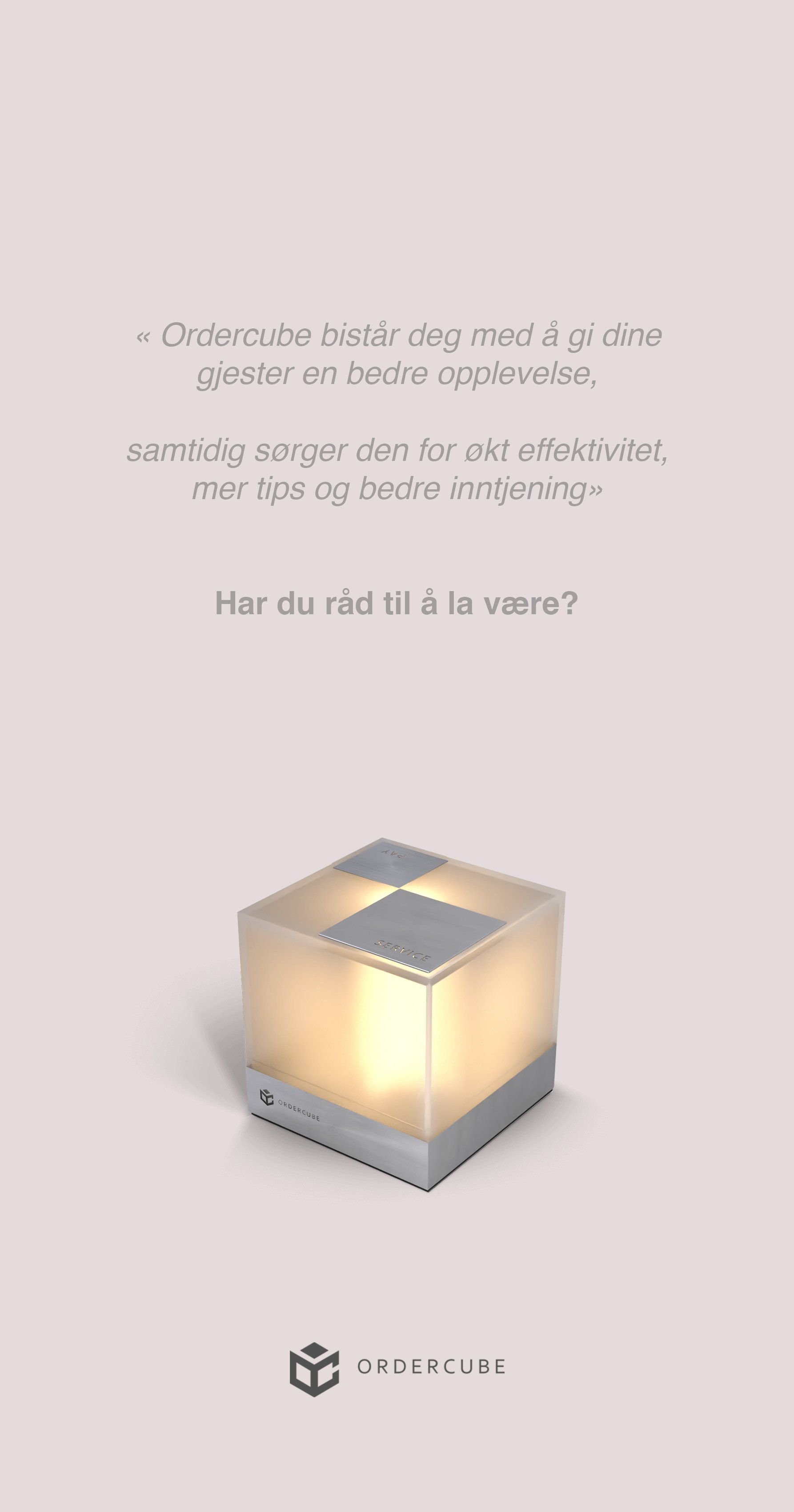 VELKOMMEN TIL ORDERCUBE