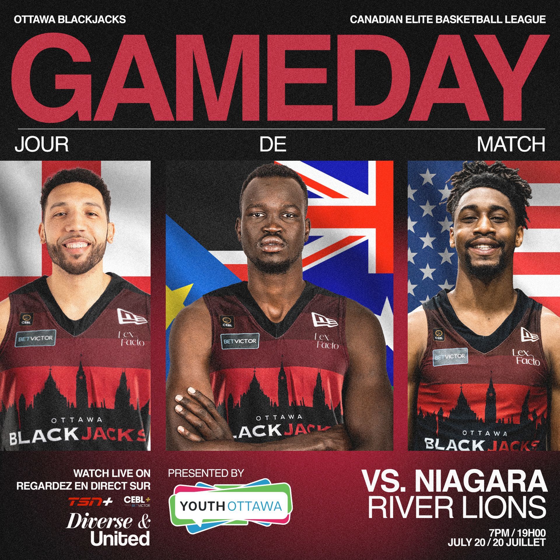 Les BlackJacks espèrent freiner la série de six victoires des River Lions