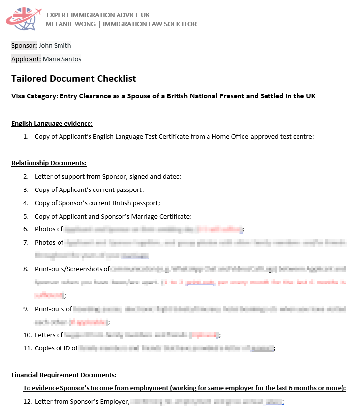 Spouse Visa Document Checklist | List of Documents for my Partner Visa