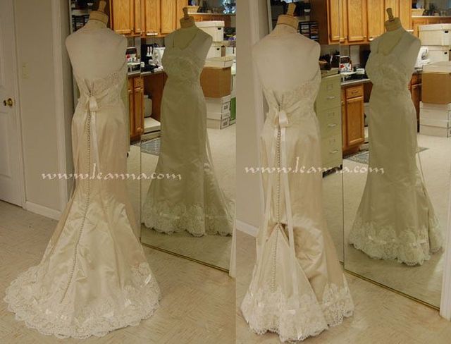 How to bustle a wedding dress with a lace overlay 60 photos ...