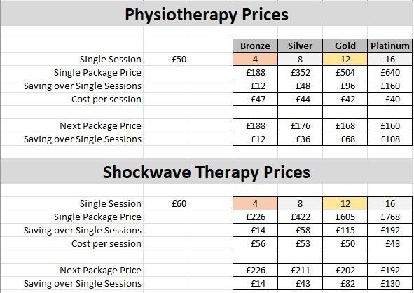 Physiotherapy cost | Straight Back Physio