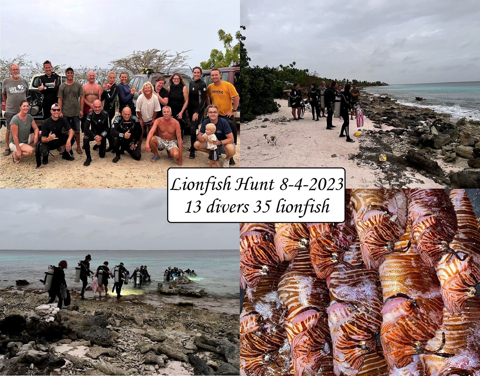 Lionfish Hunting Bonaire, Private Divers Bonaire, Duikschool