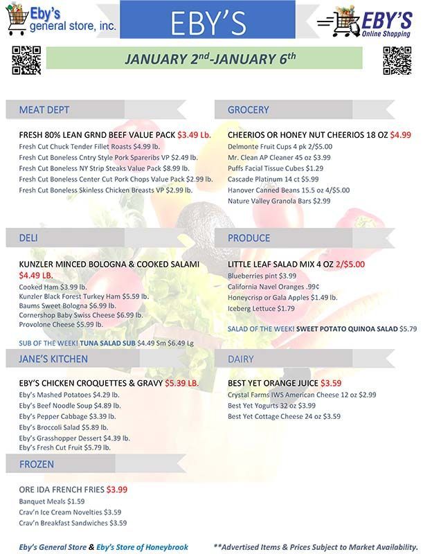 Eby's General Store | Groceries | Catering | Fundraiser