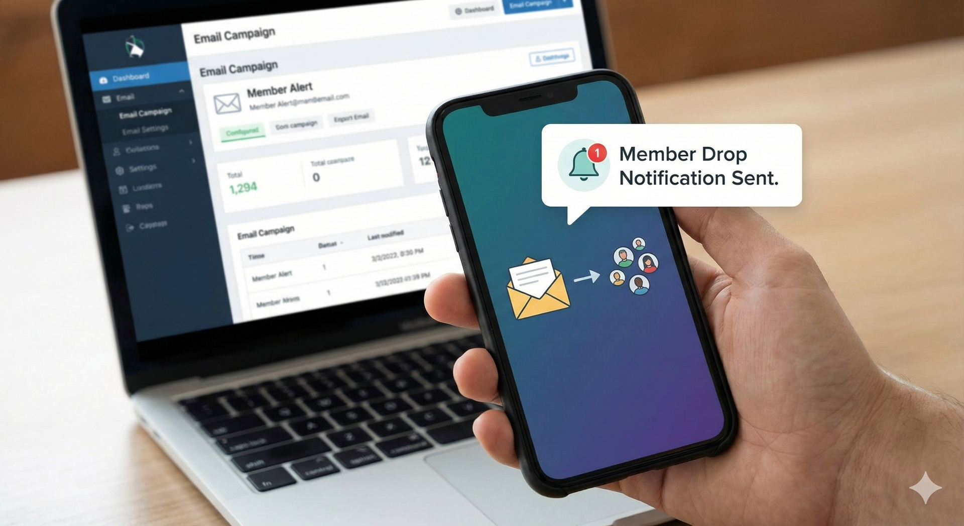How to Send Drop Notification Email to Members?