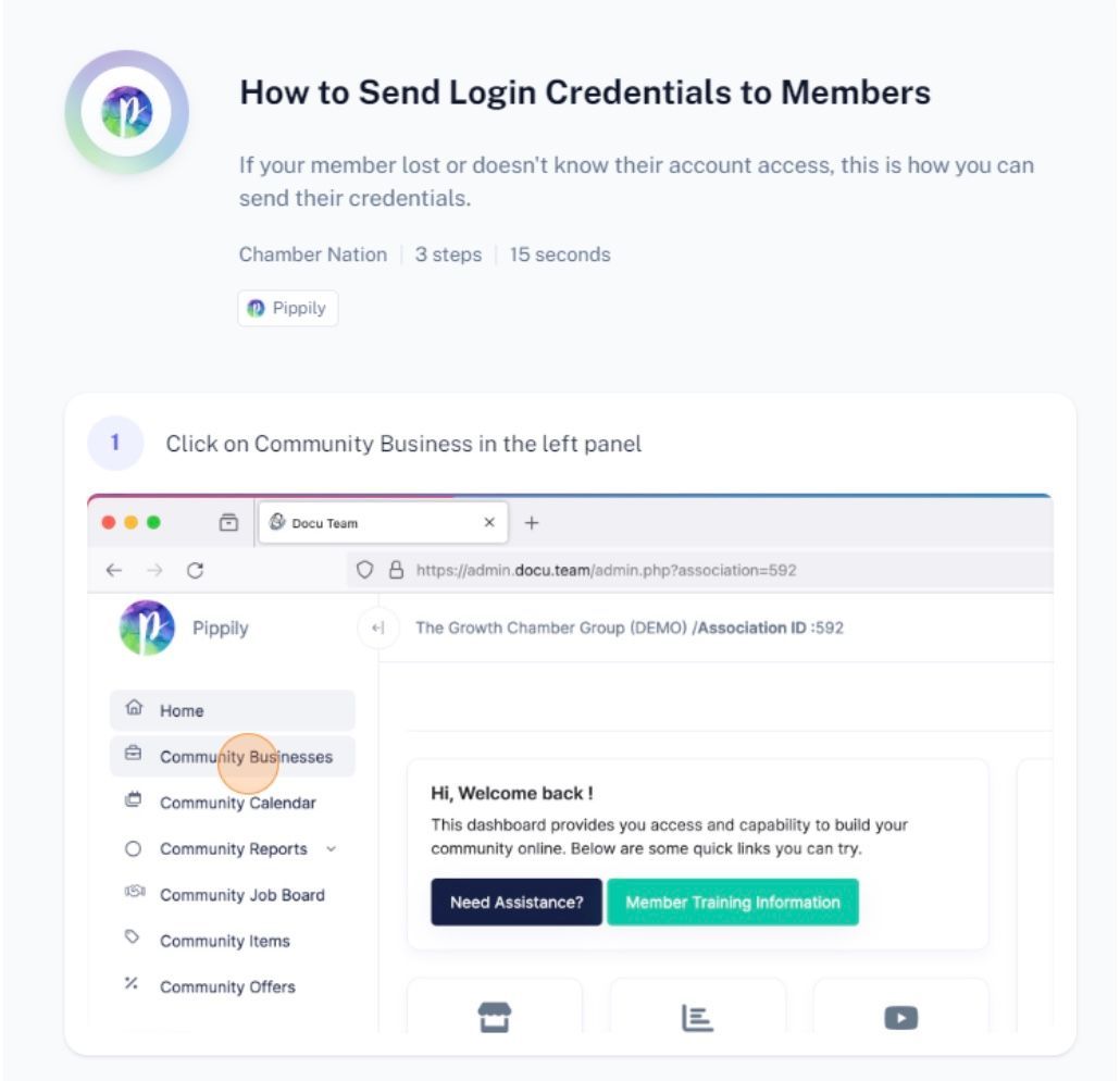 How to Send Login Credentials to Members?