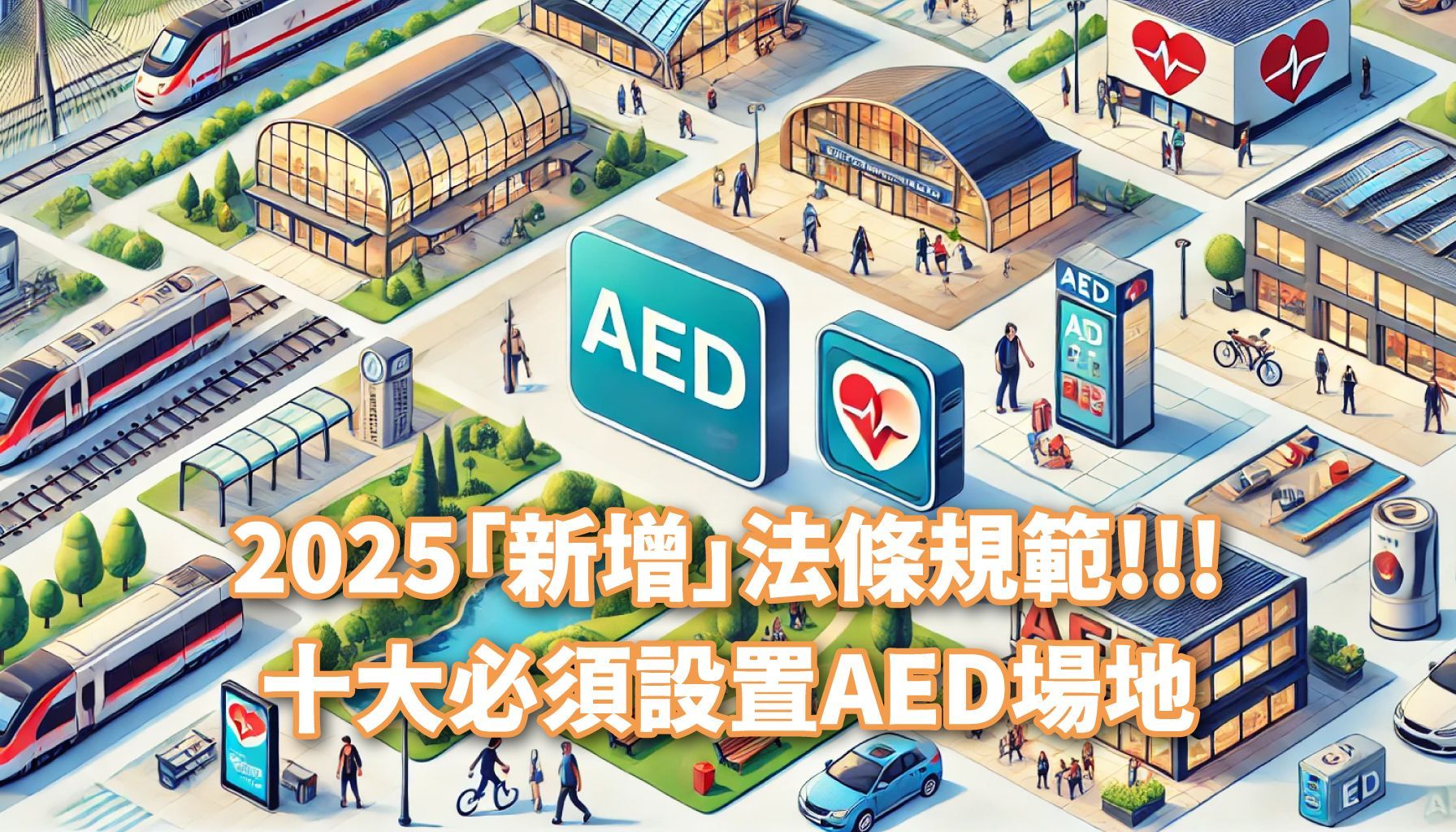 2025最新》法律規定10大場所必須設置AED！打造更安全的公共空間