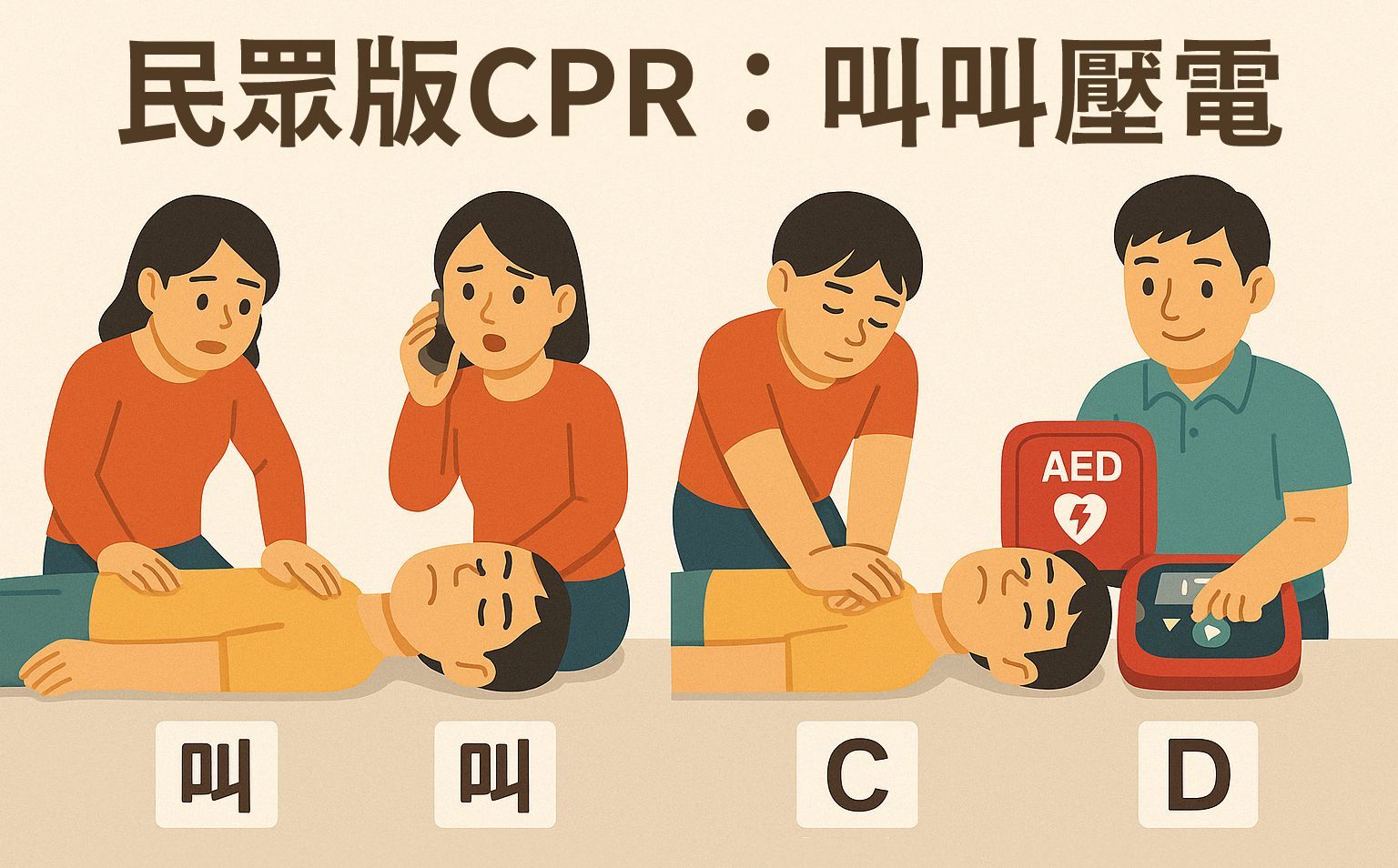 OHCA歐卡是什麼意思？這「4關鍵步驟急救」可大幅度提高存活率！