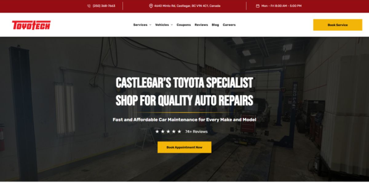 Toyotech Automotive Repair - Castlegar, BC Auto Shop