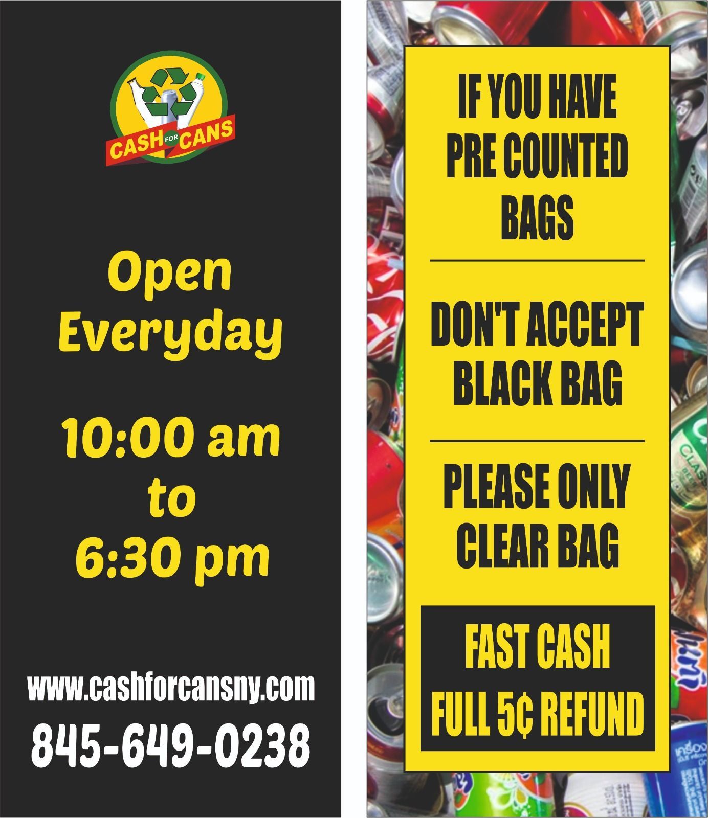 Cash For Cans Redemption Center | Carmel Hamlet | Middletown | Chester ...