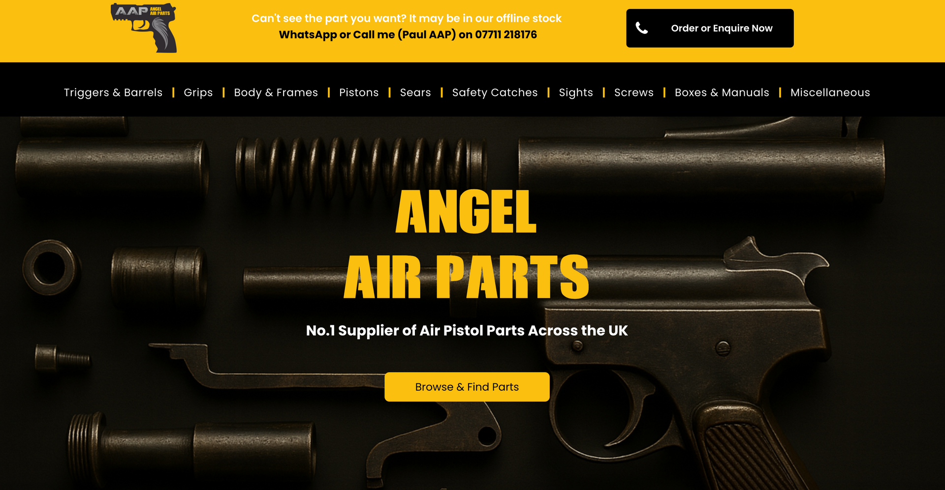 Air Pistol Parts | Angel Air Parts | UK