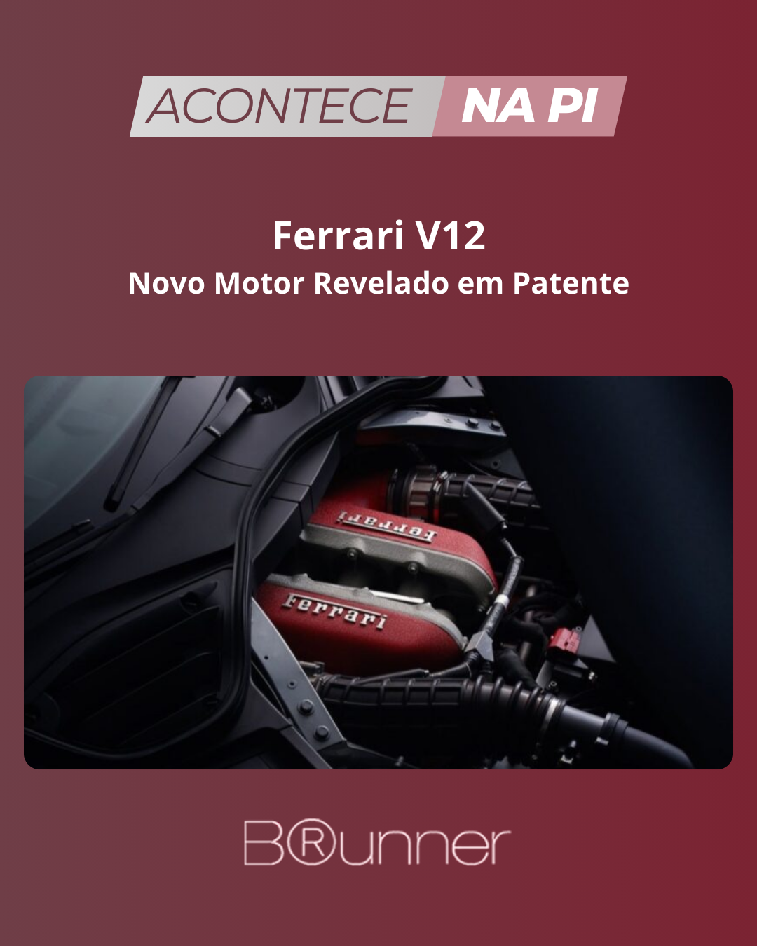 Ferrari V12 - Novo Motor Revelado em Patente
