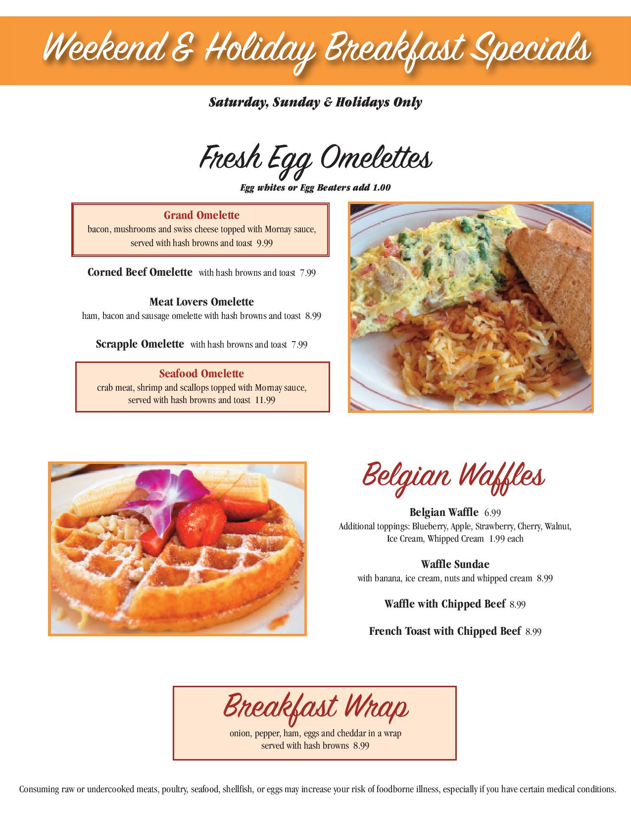Breakfast Menu Rehoboth Beach.