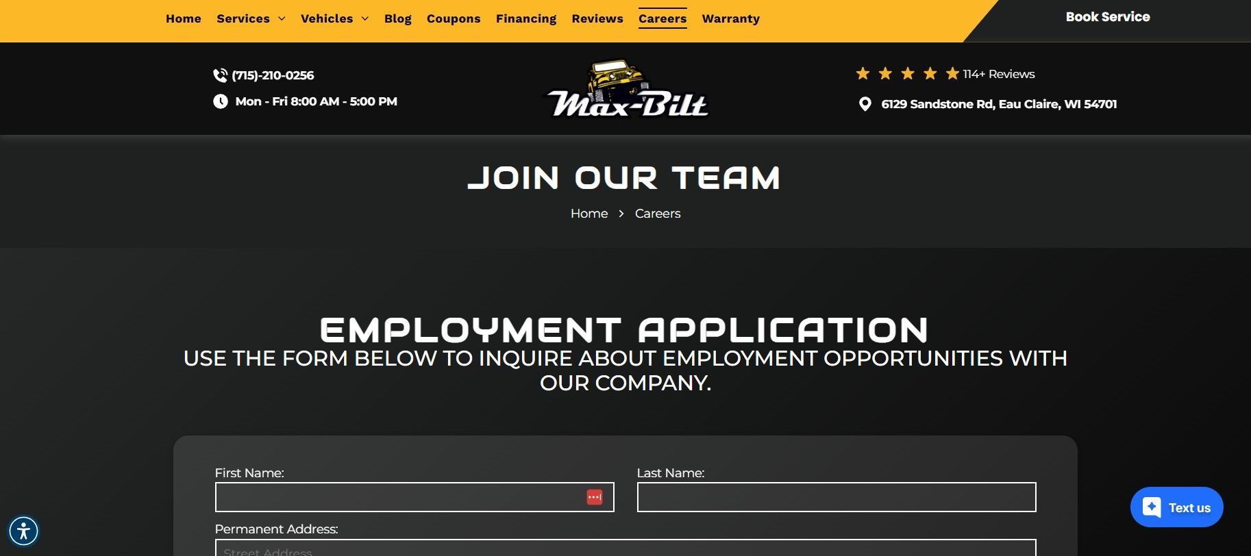 Get in Touch With Us | MaxBilt Offroad in Eau Claire