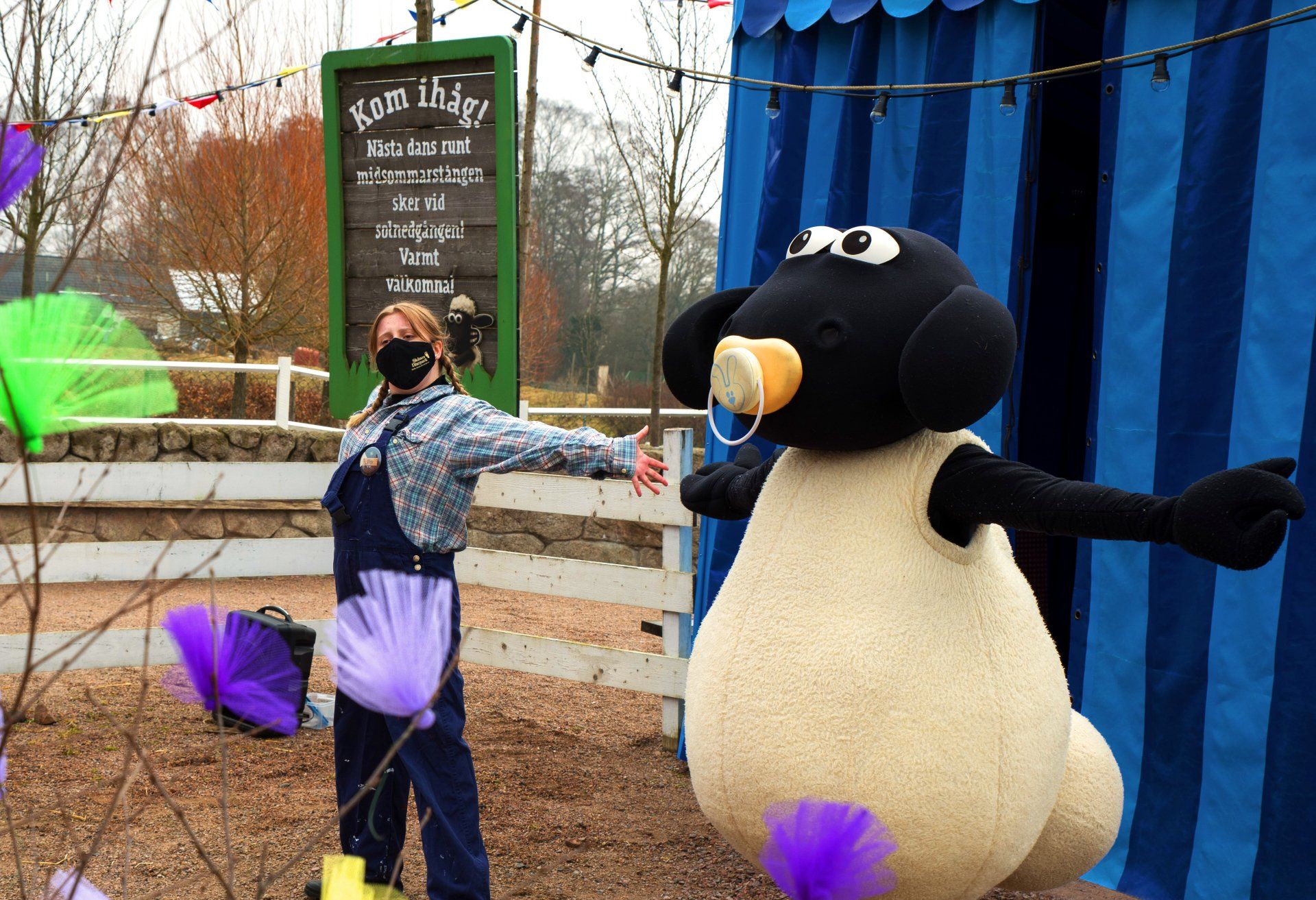 Fåret Shaun Land i Skånes Djurpark - träffa Shaun, Timmy Lamm & Bitzer