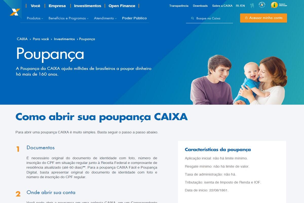 Como abrir uma conta poupança na Caixa? Veja tudo o que você precisa saber!