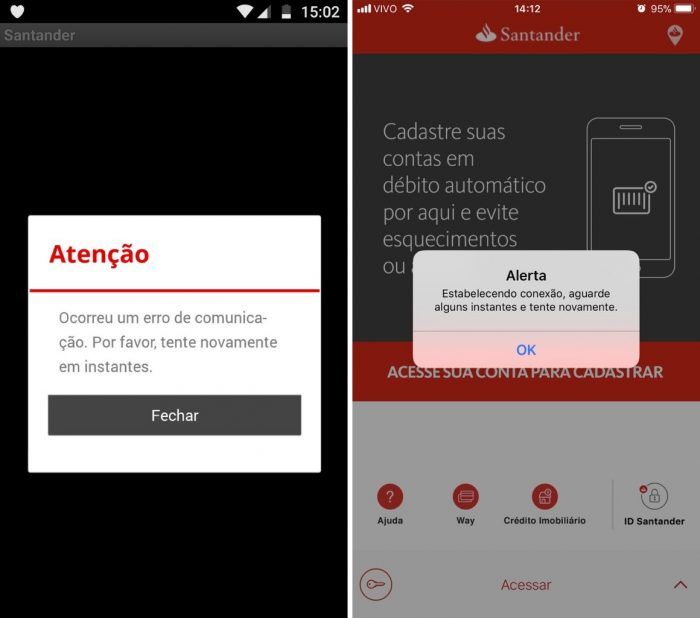 Como resolver os principais erros no app do Santander