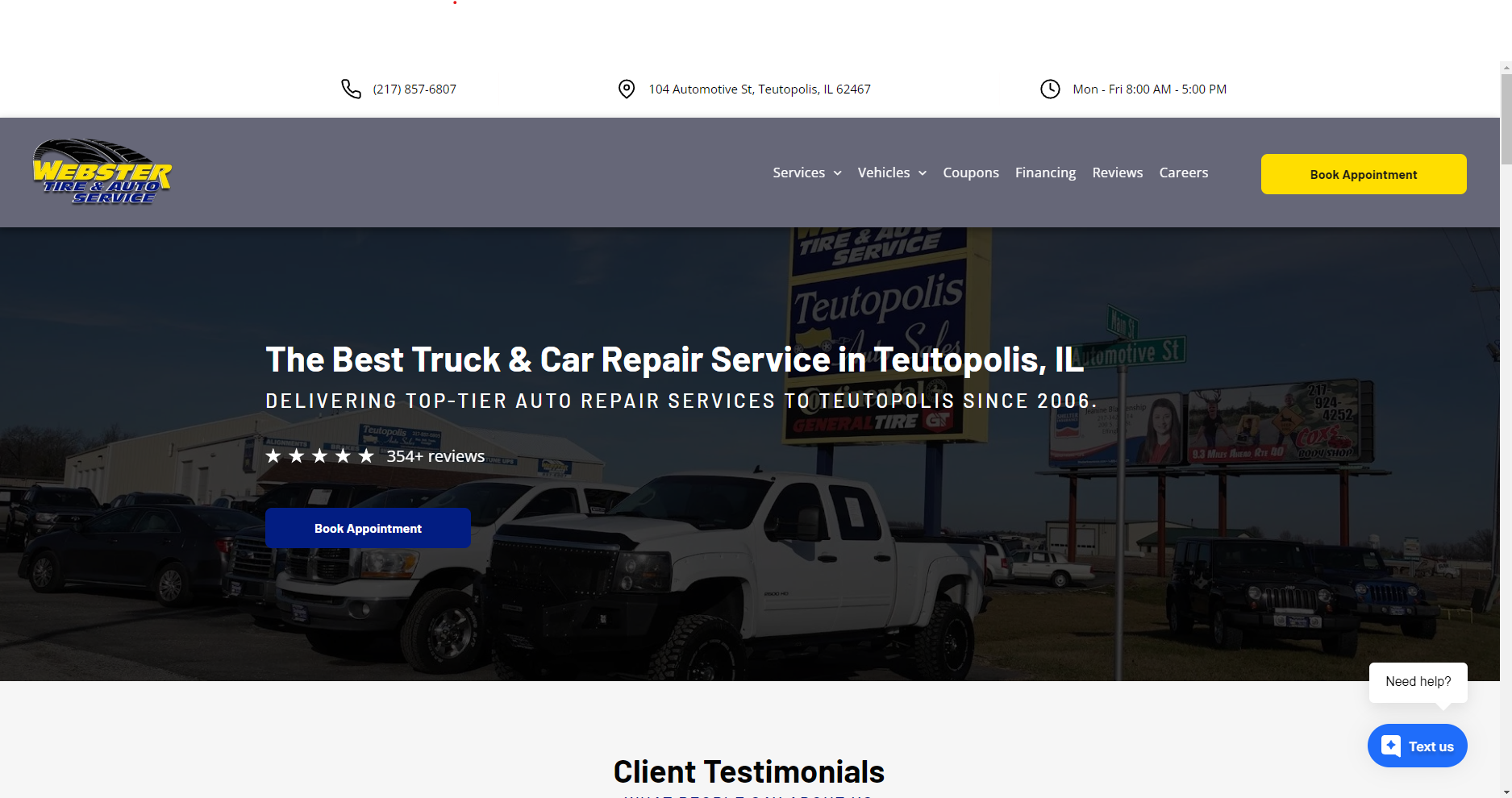 Expert Auto Repair in Teutopolis, IL | Webster Tire & Auto Service