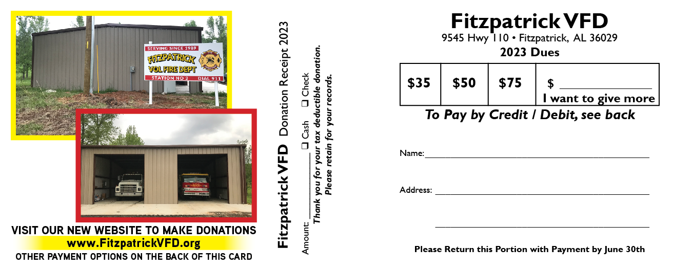 The Fitzpatrick VFD | Fitzpatrick Alabama & Surrounding Communities