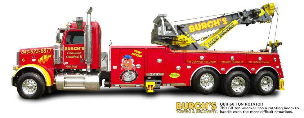 Burch’s Towing & Recovery | Wrecker Service | Chesterfield, SC