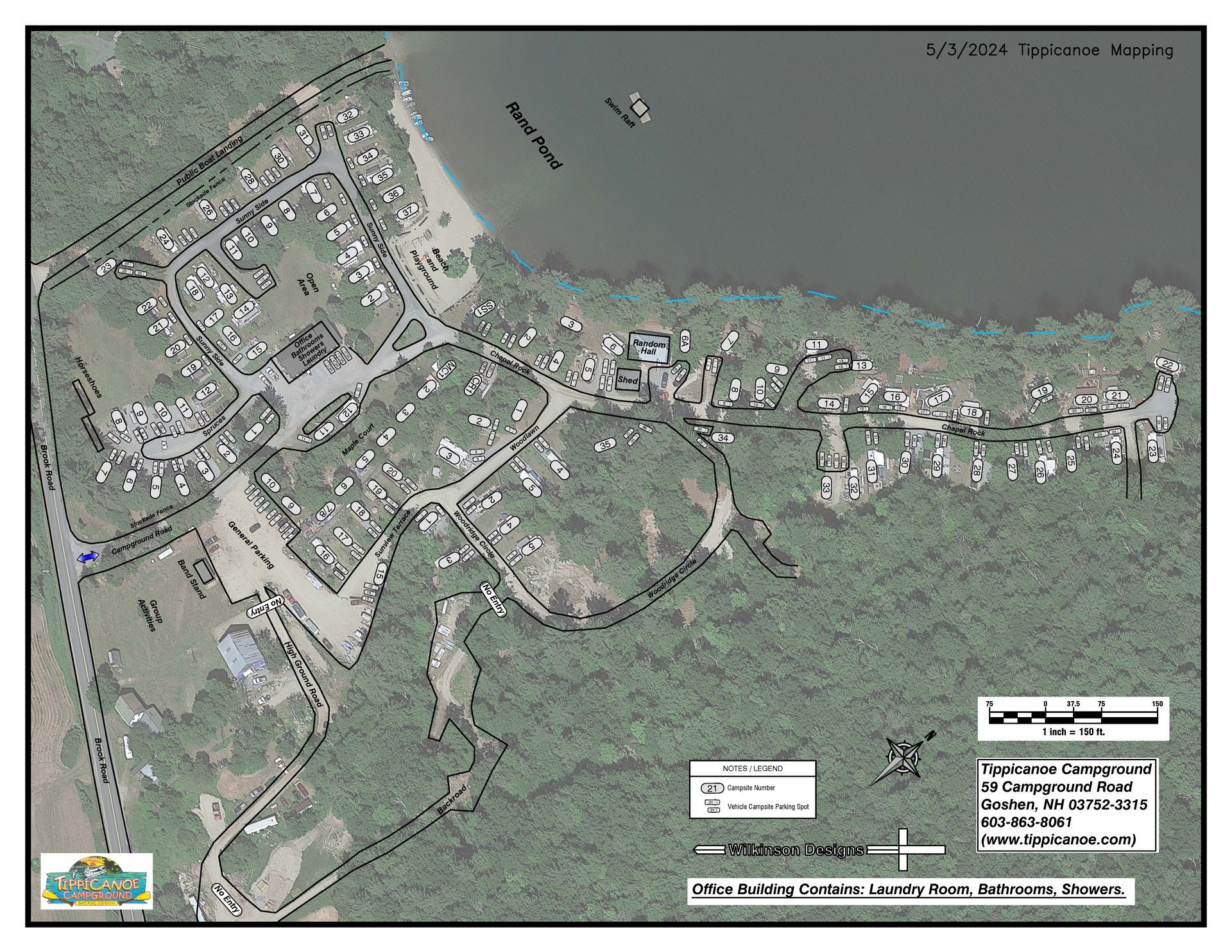 Map: Campgrounds NH: Tippicanoe campground