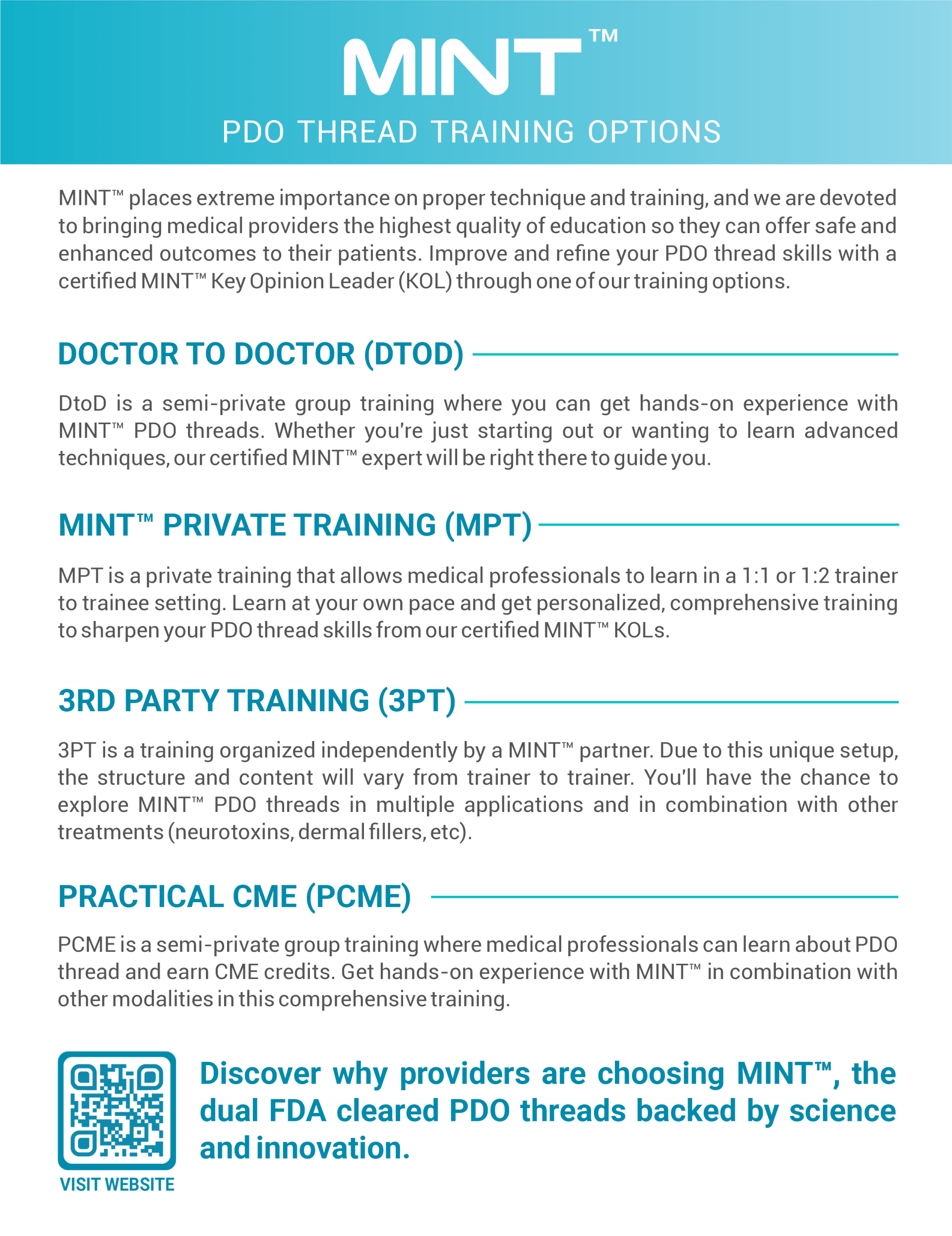 MINT PDO Trainings For Physicians | Sign Up | MINT PDO