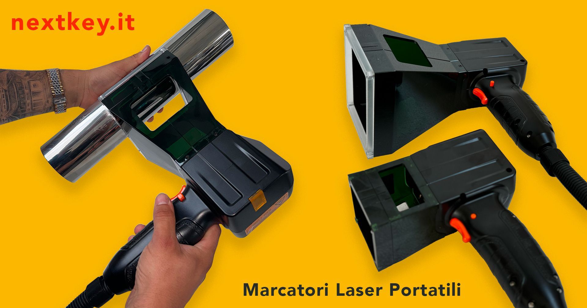 Marcatore laser portatile per acciaio e alluminio